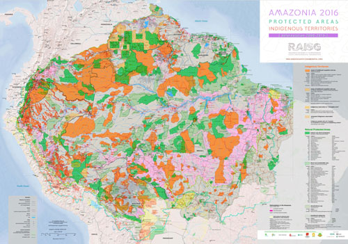 Amazonia 2016 Protected Areas And Indigenous Territories Raisg